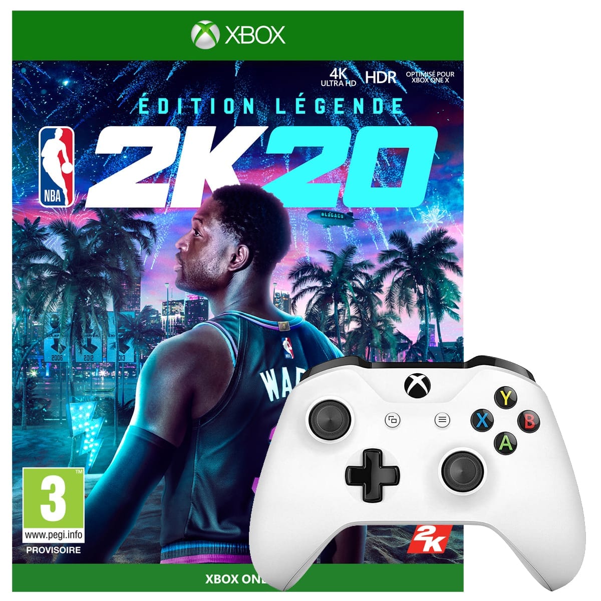 Bon plan NBA 2K20 Édition Légende + manette Xbox One à 69.99€
